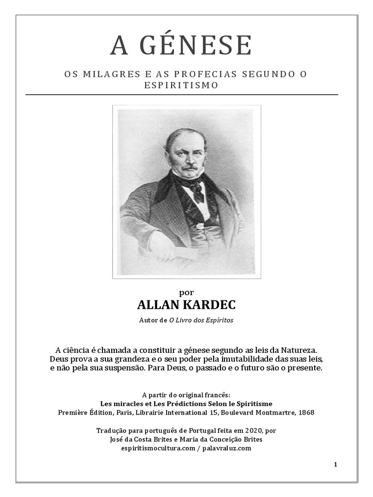 A Gênese - Allan Kardec | PDF | Espiritismo | Jesus