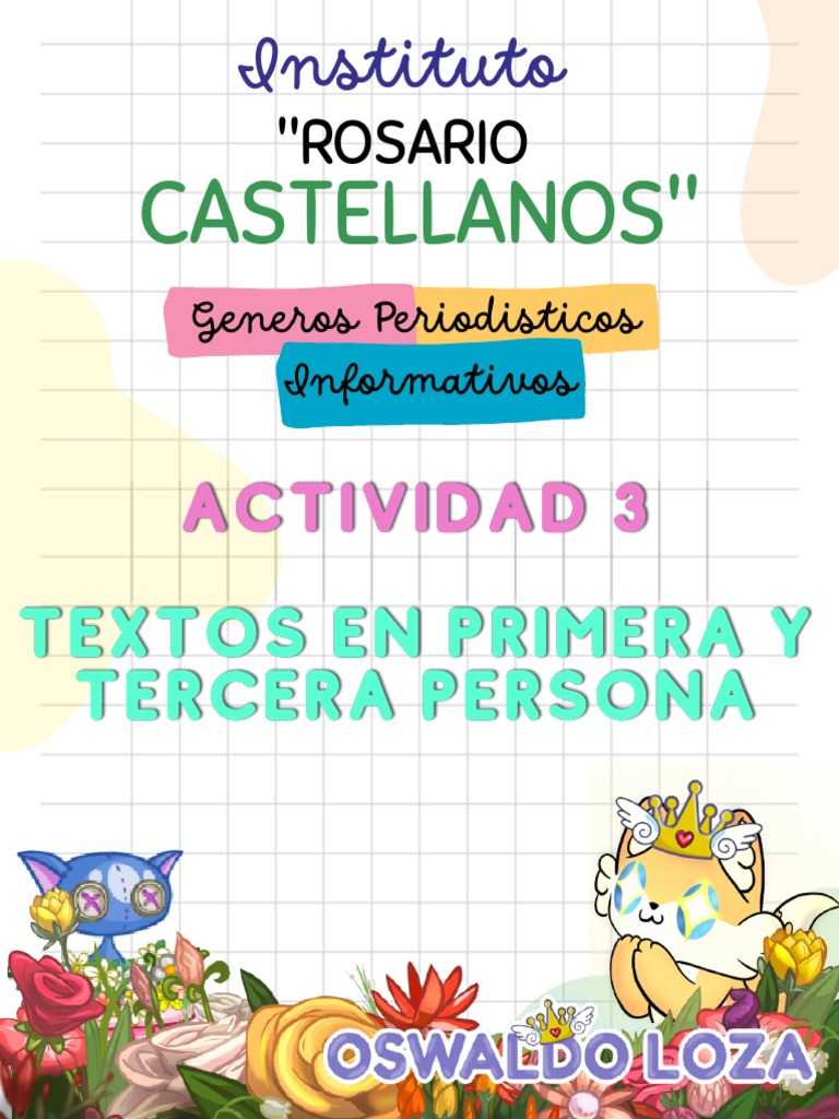 Ejercicios de Narrativa en 1ra y 3ra Persona | PDF