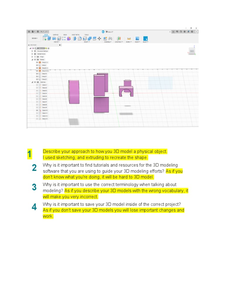 Activity 1.2.2 3D Solid Modeling | PDF