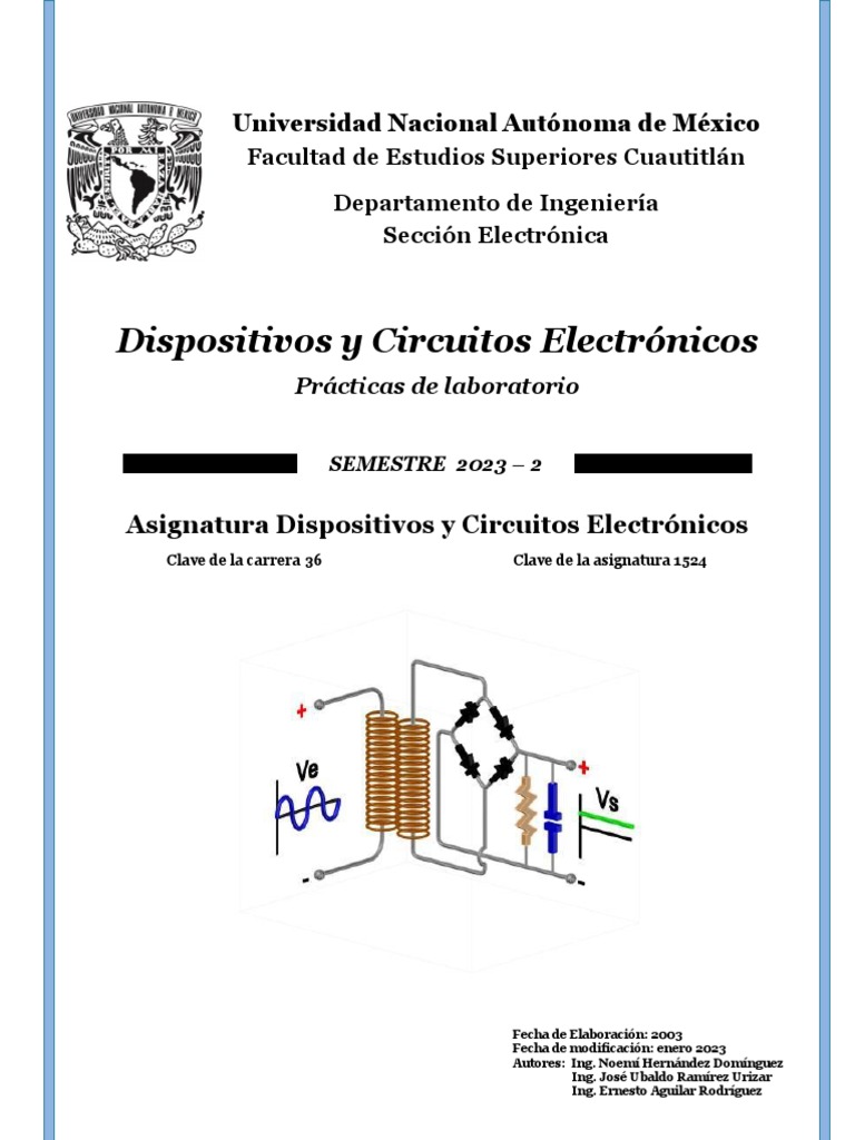 Laboratorio Dispositivos y Circuitos Electrónicos | PDF | Rectificador | Diodo