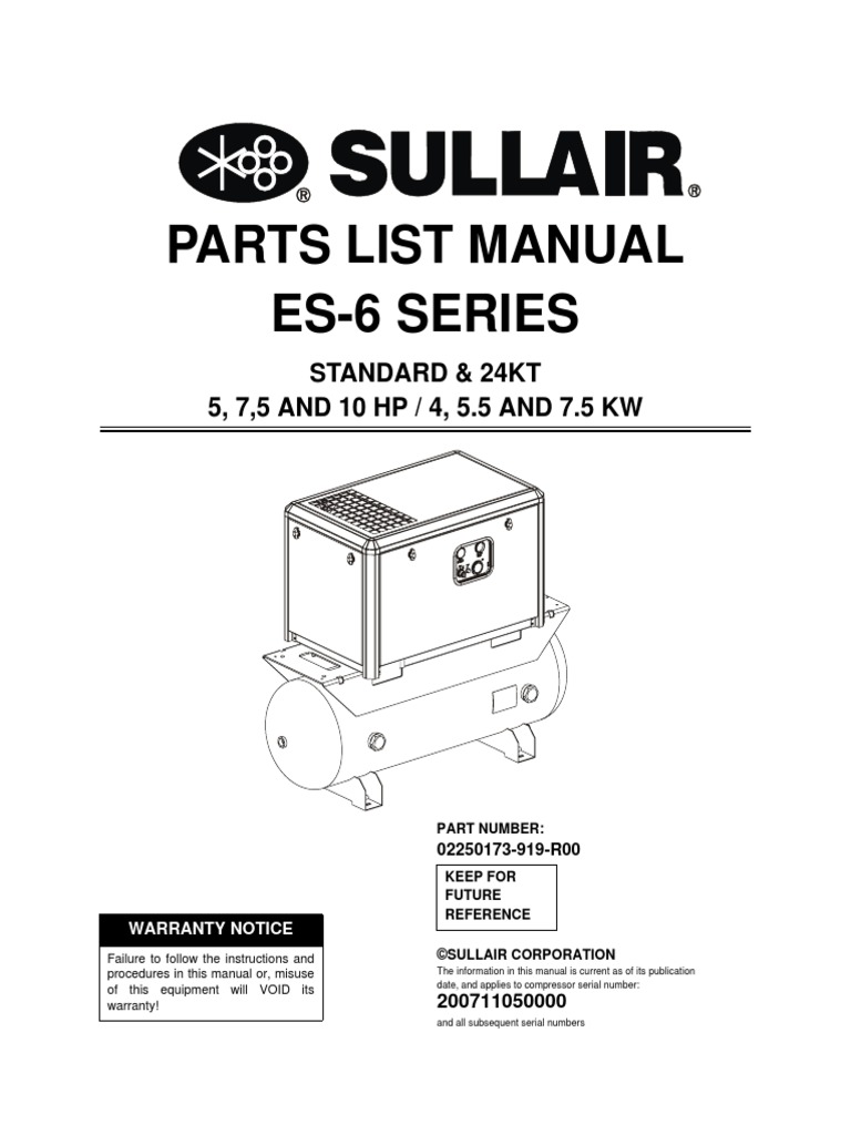 Manual - EN - ES6 - Parts - 02250173-919 R00 - 20090129 - BXT | PDF ...