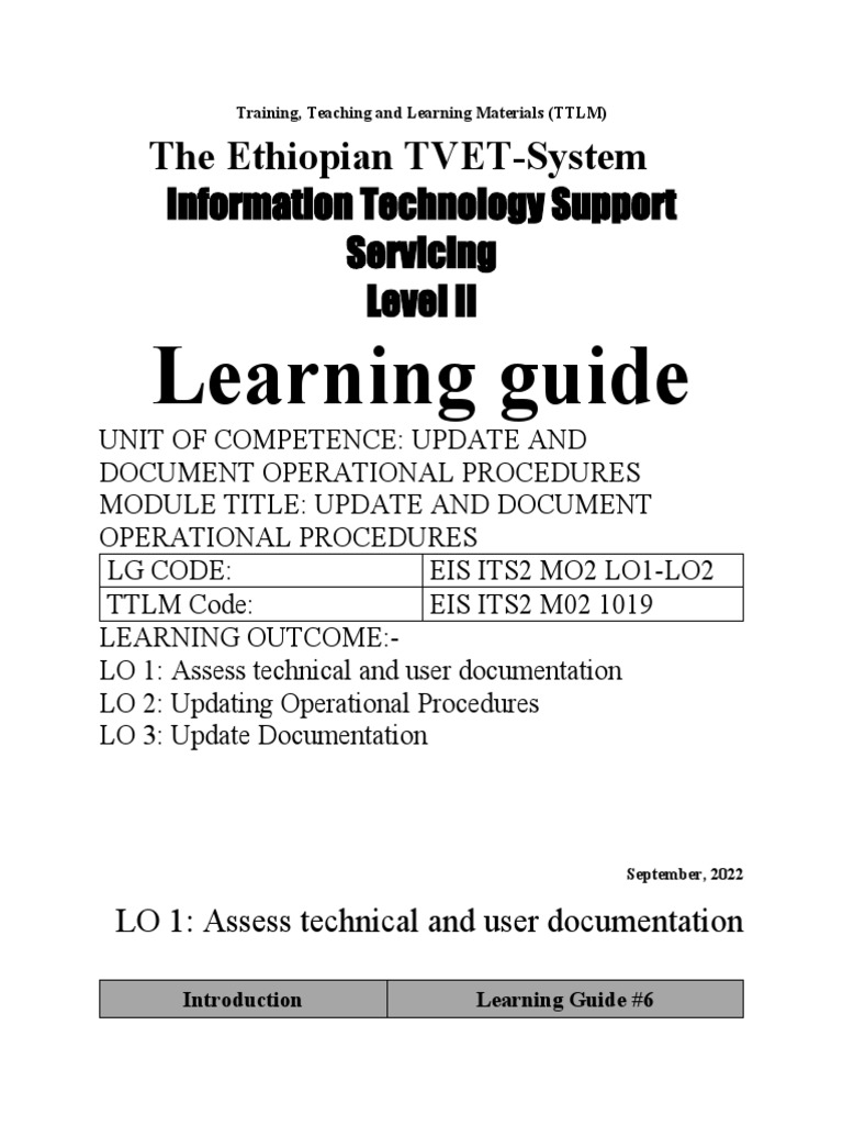 TTLM Curriculum | PDF | Documentation | Markup Language