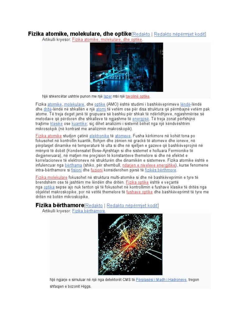 Fizika Atomike, Molekulare, Dhe Optike: Redakto Redakto Nëpërmjet Kodit ...