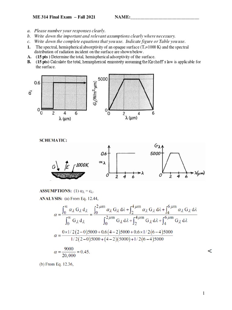 ME314 Final Exam Fall 2021 Ans | PDF | Physical Sciences | Materials Science