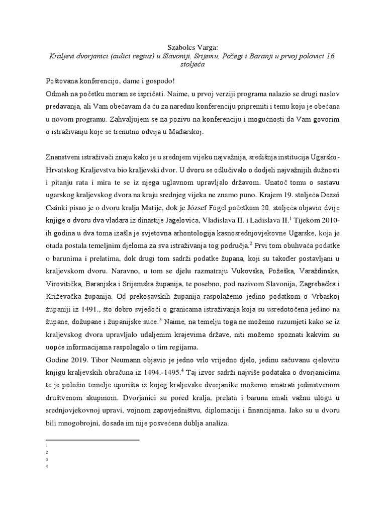 Varga Szabolcs: Kraljevi Dvorjanici (Aulici Regius) U Slavoniji ...