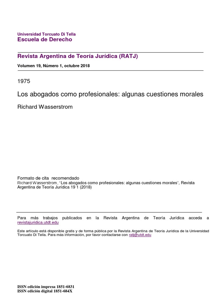 Cuestiones morales de los abogados | PDF | Viajes por los Estados ...