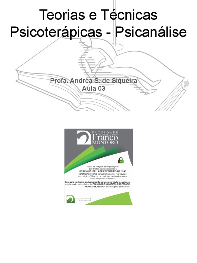 Aula 3 - TTP Psicanálise 2023 | PDF | Psicanálise | Sigmund Freud