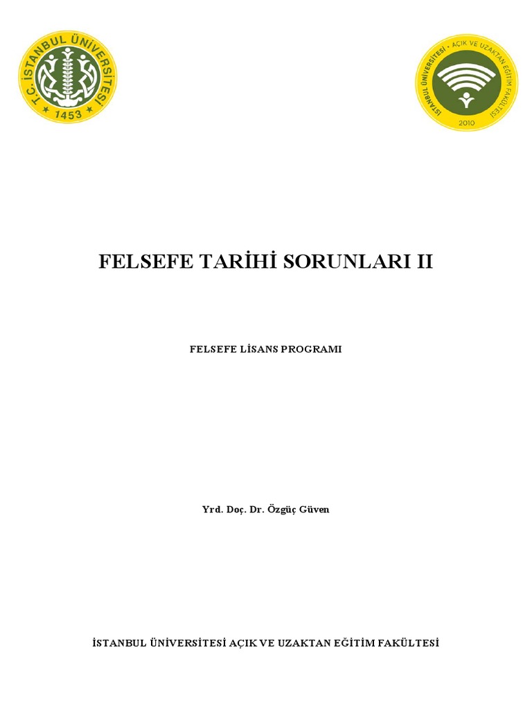 R - Felsefe Tarihi Sorunları 2 | PDF