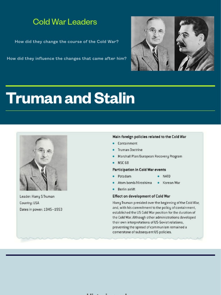Cold War Truman - Stalin - 49 | PDF | Cold War | Joseph Stalin