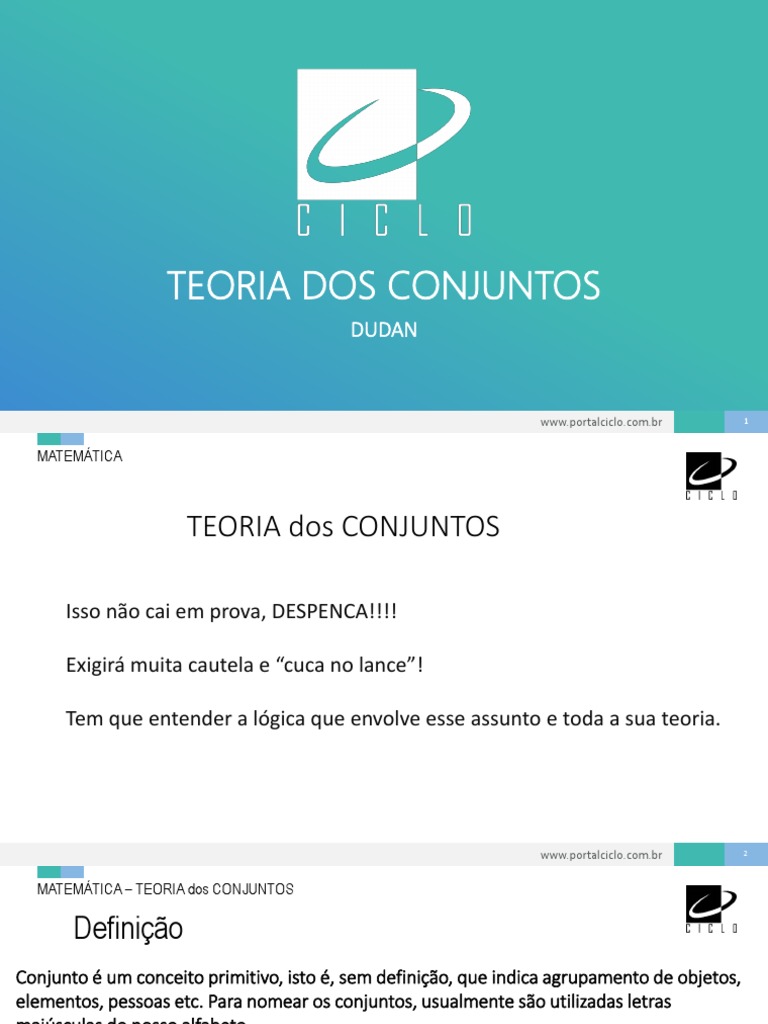 505eb Slides Da Aula 03 Teoria Dos Conjuntos Pdf Conjunto