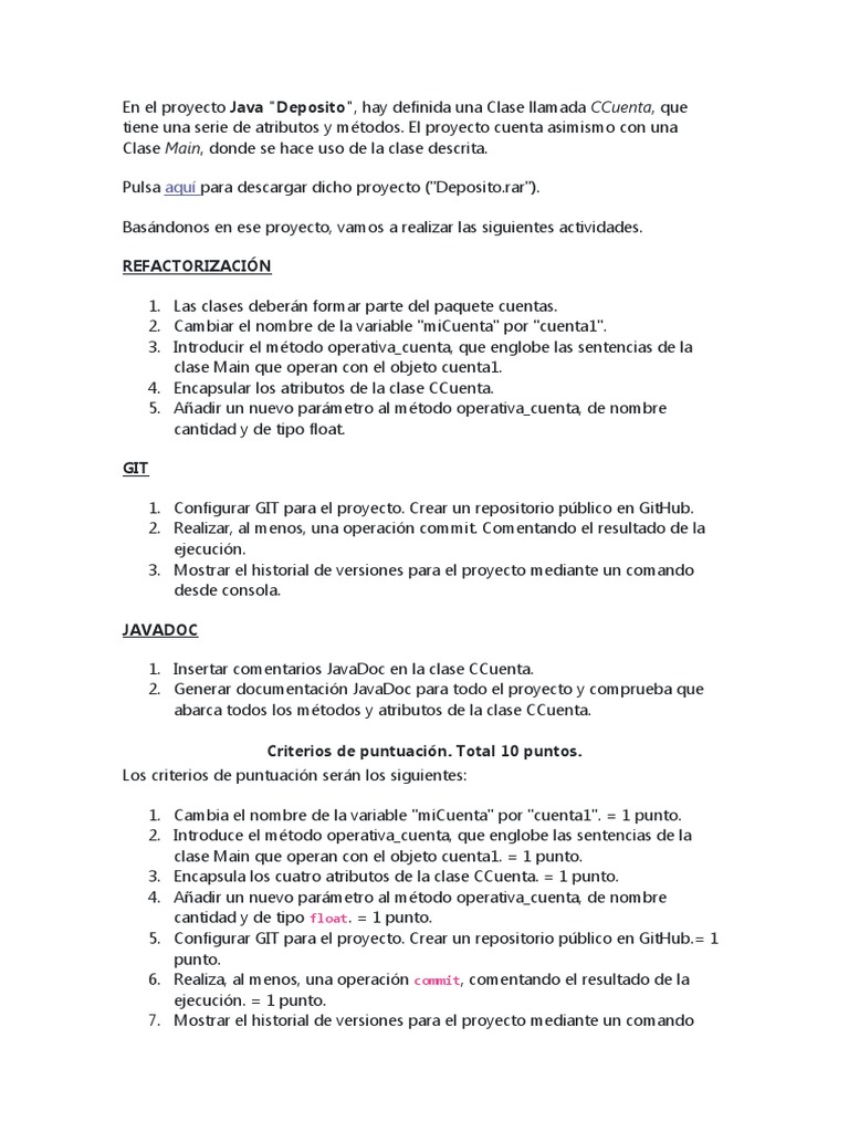 Entorno de Desarrollo - Tema - 4 | PDF | Java (lenguaje de programación ...