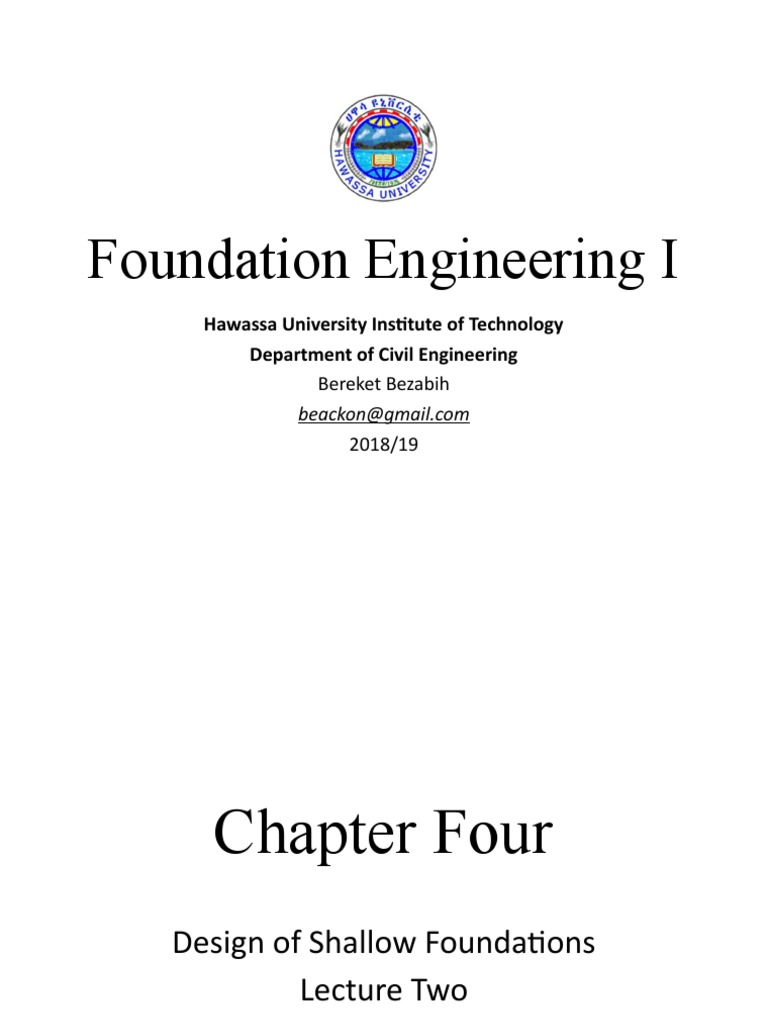 Foundation - HU - Lec - 6 Design of Shallow Foundations Lec#2 | PDF | Deformation (Engineering ...