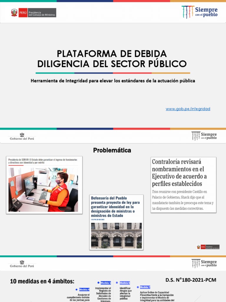 Plataforma de Debida Diligencia Del Sector Publico2022 - BP - Per - PPT ...