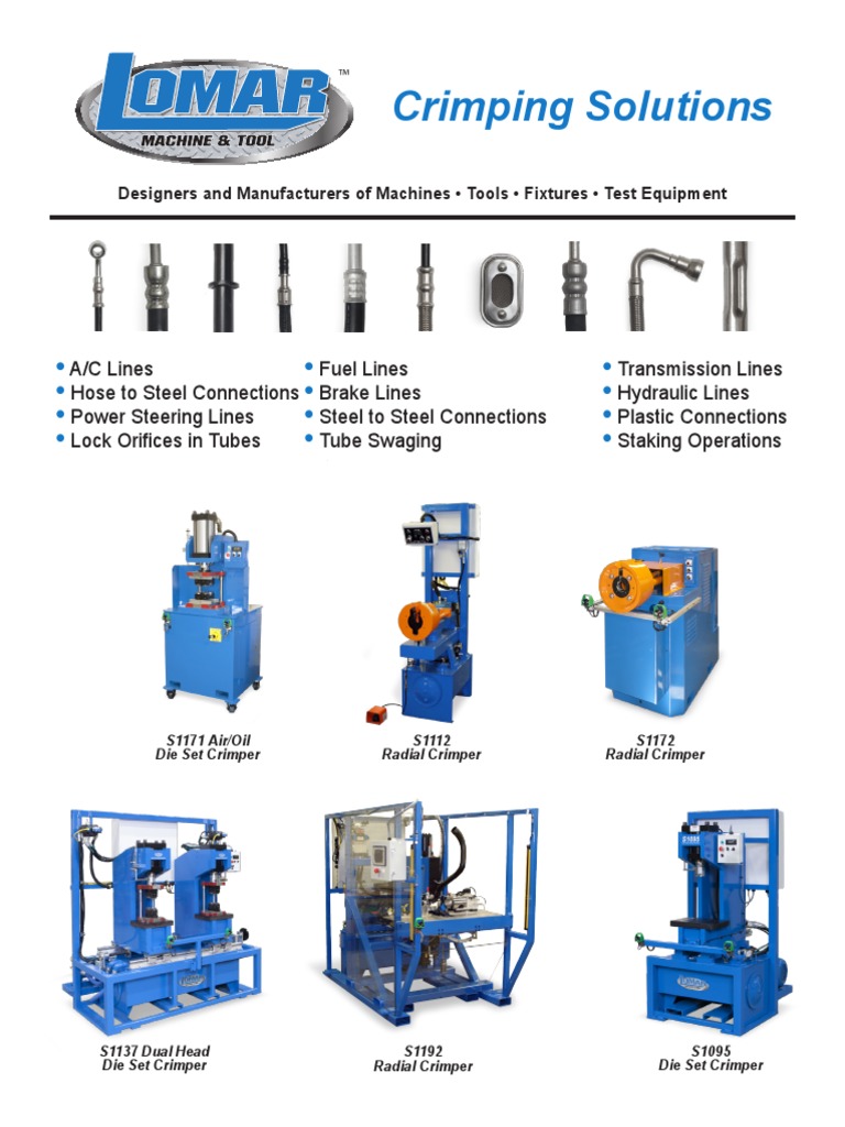 Lomar Crimping Solutions | PDF | Vehicles | Mechanical Engineering