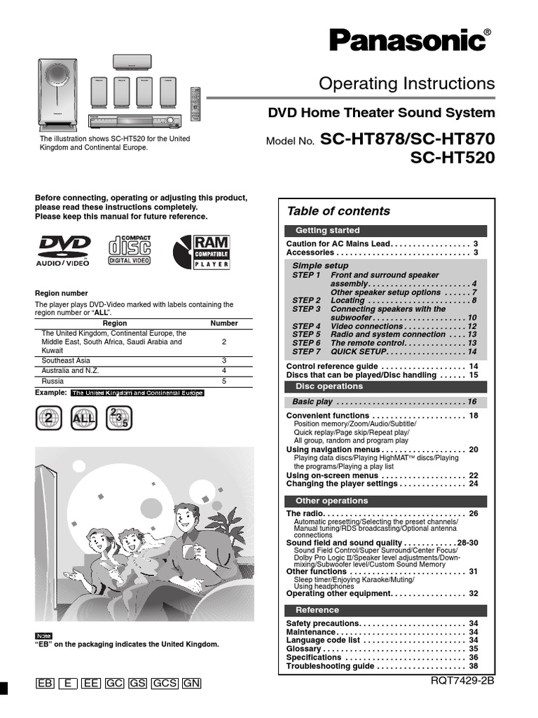 Panasonic SC-HT520 User Manual | PDF | Screw | Electrical Connector