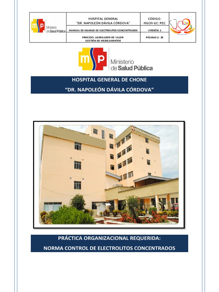 Electrolitos Concentrados PDF | PDF | Medicamentos con receta | Farmacia