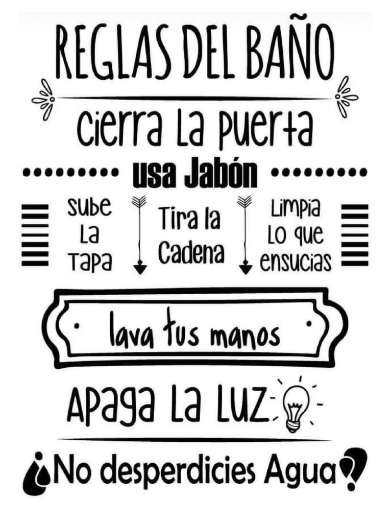 Reglas Baño | PDF