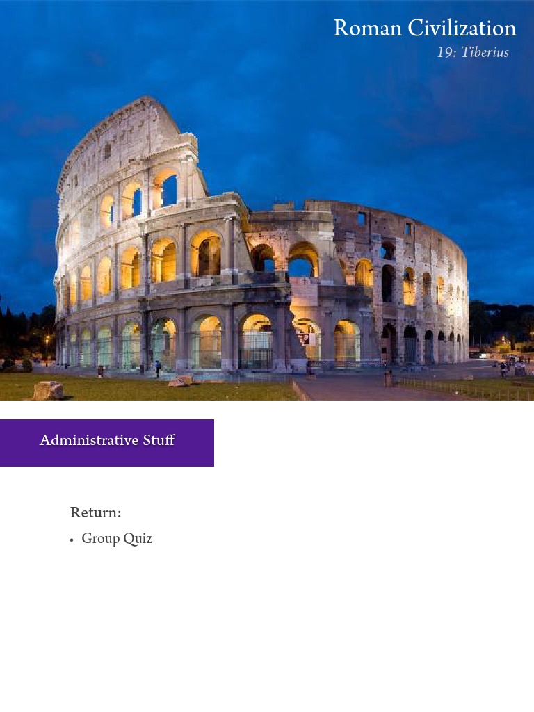 19 Tiberius | PDF | Augustus | Roman Imperial Dynasties