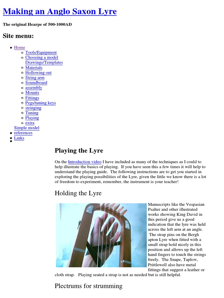 Playing The Lyre | PDF | String Instruments | Guitars