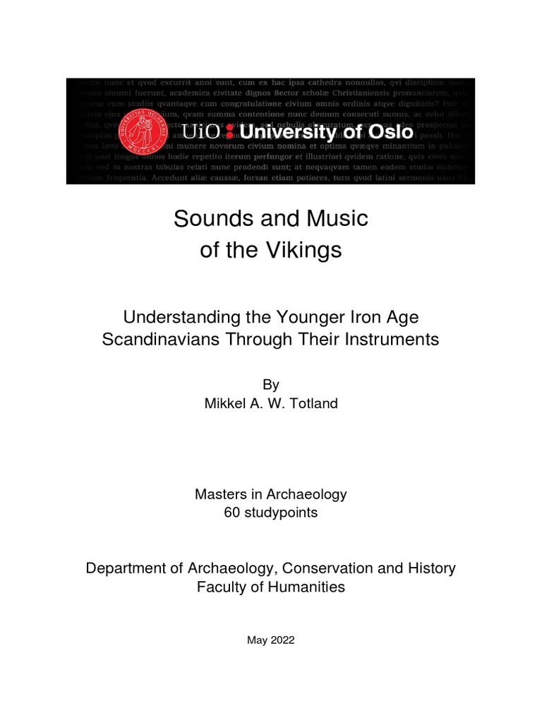 Sound and Music of The Vikings | PDF | Archaeology | Vikings