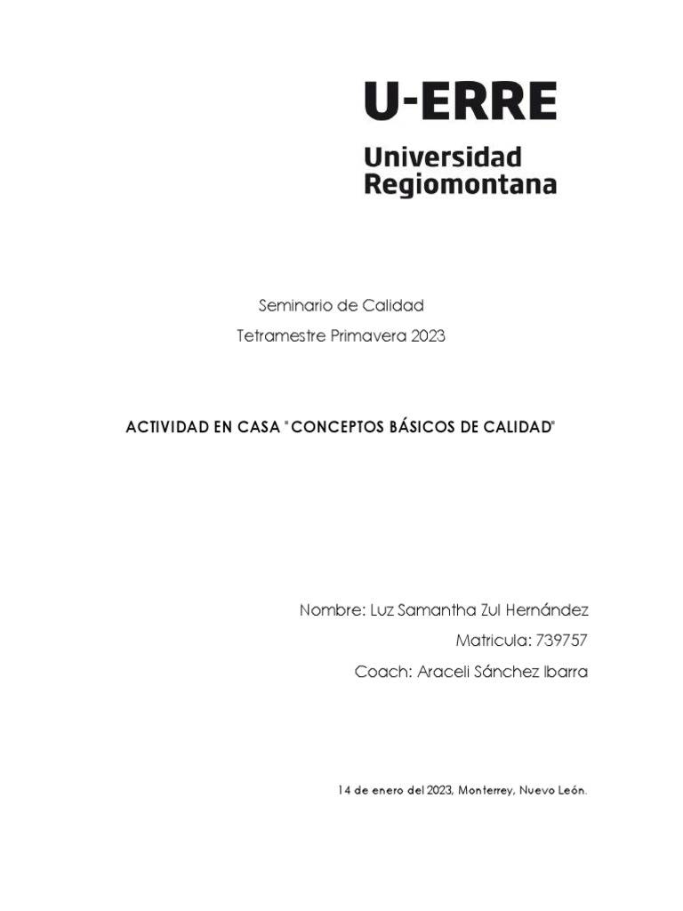Conceptos Basicos de La Calidad | PDF | Calidad (comercial) | Procesos ...