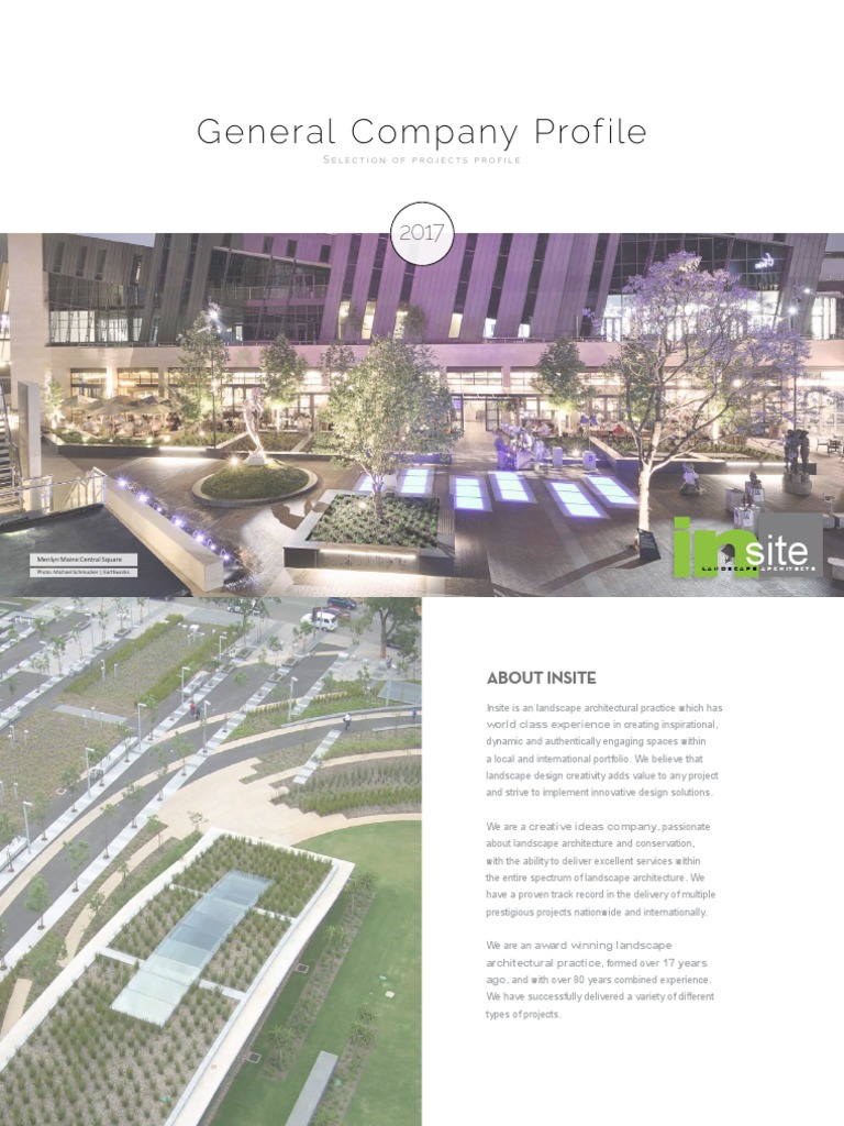 Insite Landscape Company Profile | PDF | Design