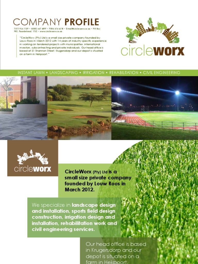 CircleWorx Landscaping Company Profile | PDF | Irrigation | Topsoil