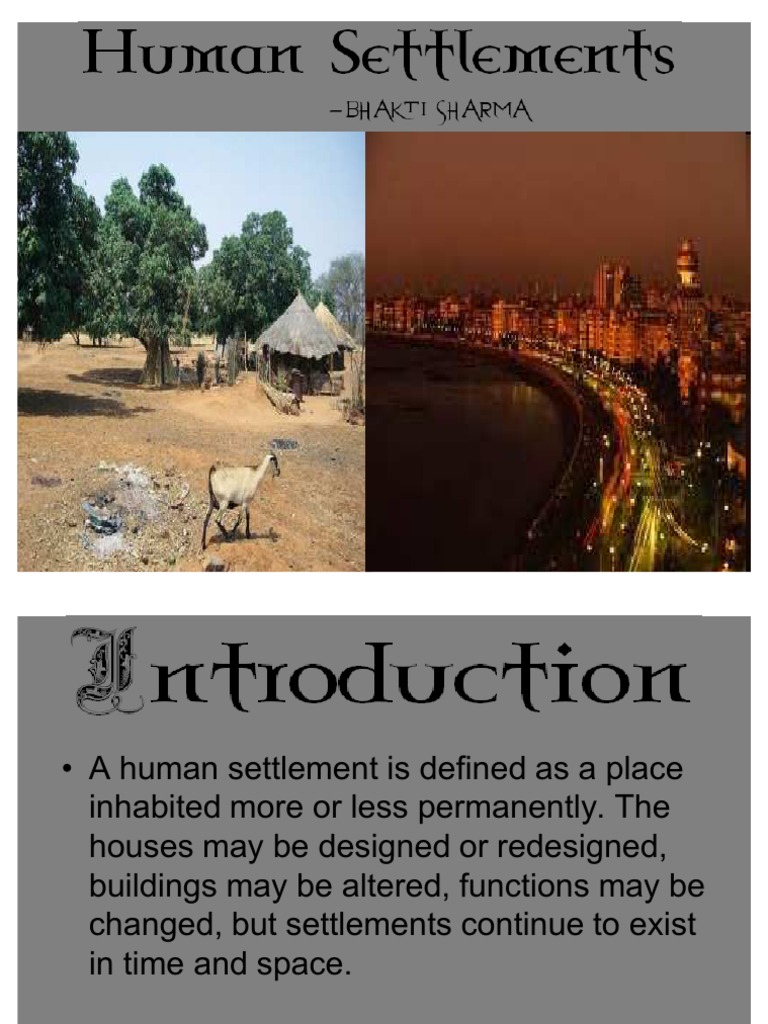 Human Settlements | PDF