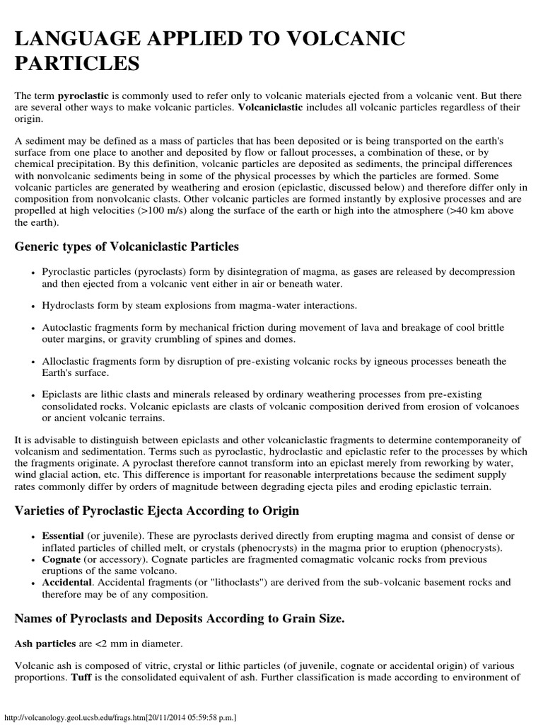 Language Applied To Volcanic Particles | PDF | Volcano | Volcanic Ash