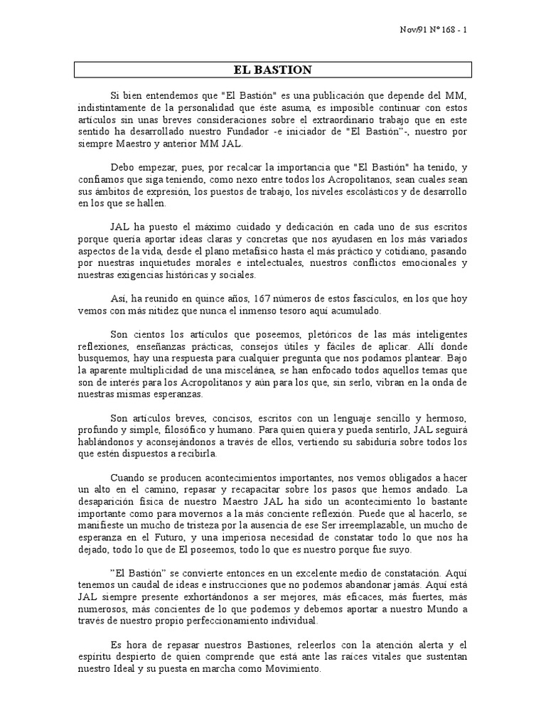 El Bastion: Nov/91 #168 - 1 | PDF