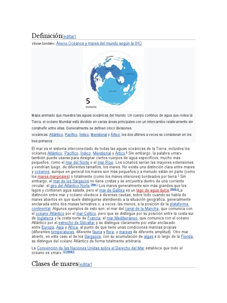 Definición MAR 1 | PDF | Mar | océano Atlántico
