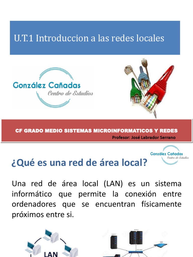 U.T.1 Introduccion A Las Redes Locales: CF Grado Medio Sistemas Microinformaticos Y Redes | PDF ...