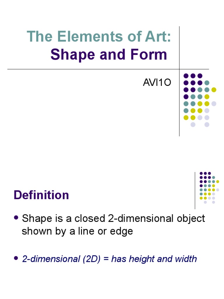 Shape and Form | PDF | Teaching Methods & Materials | Art