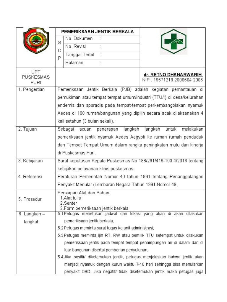 Sop PJB DBD | PDF