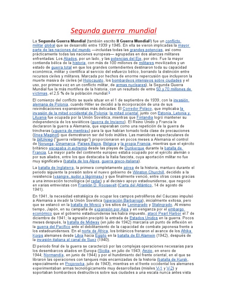 Segunda Guerra Mundial | PDF | Segunda Guerra Mundial | Alemania nazi