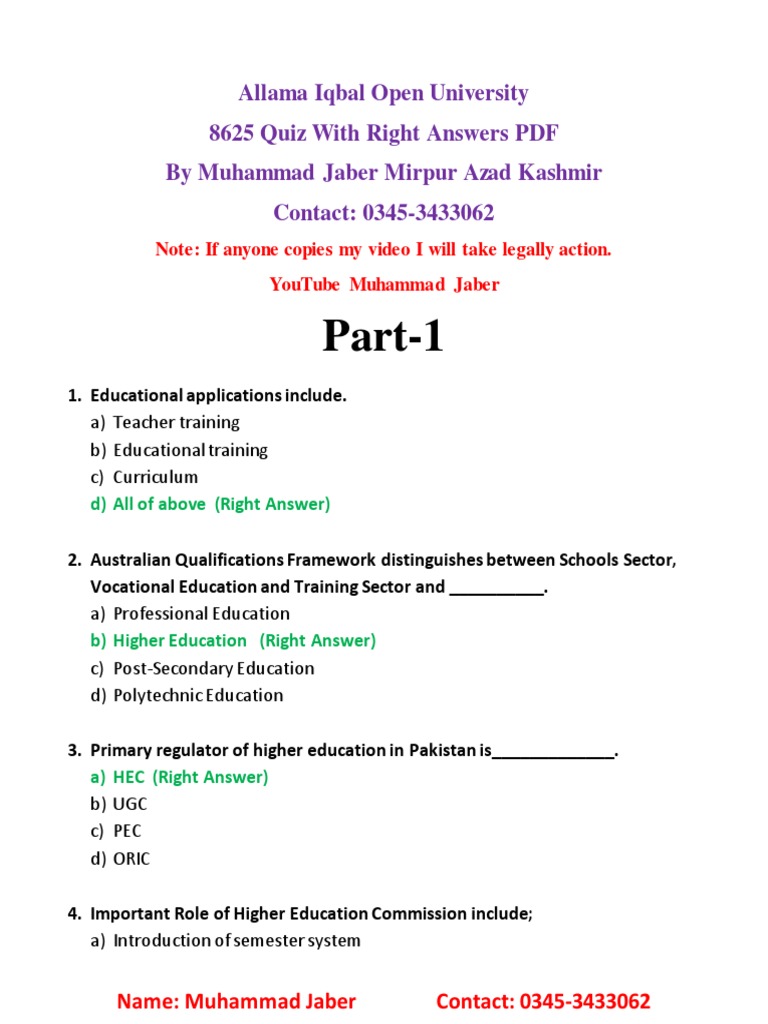 8625 Quiz Docx 105 Pdf Educational Assessment