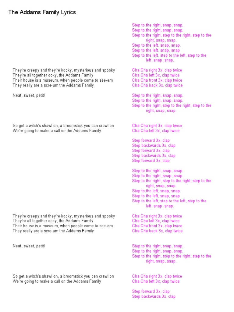 Halloween Dance Addams Family | PDF | Partner Dance | Ballroom Dance