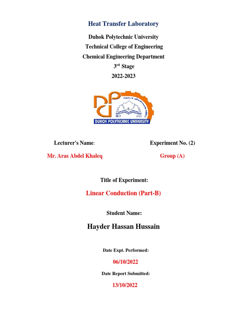 Linear Conduction (Part-B) Heat Transfer | PDF | Thermal Conduction | Heat