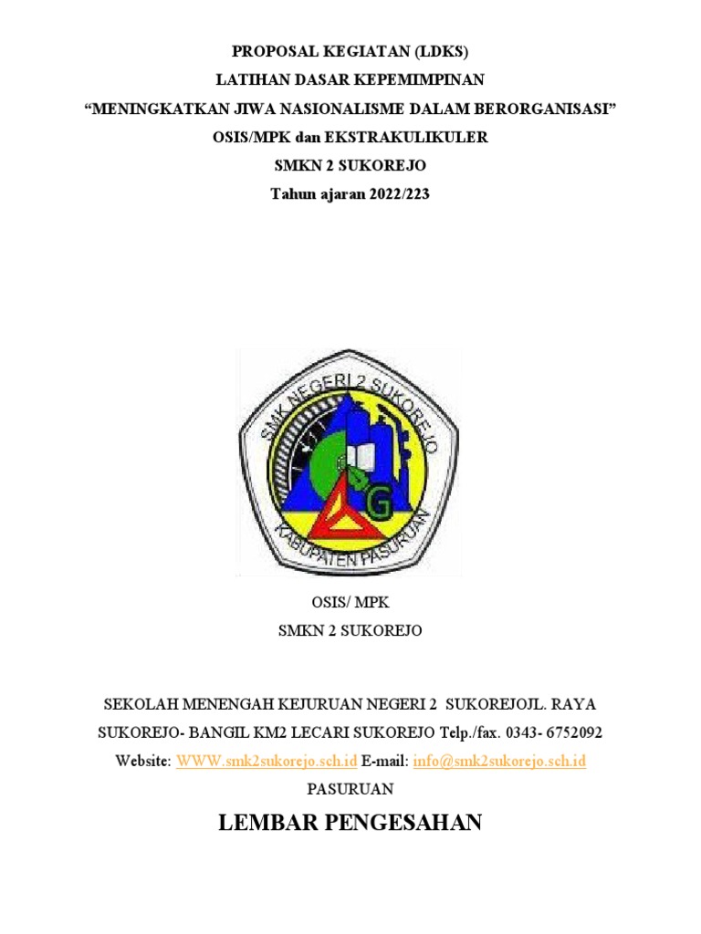 Proposal Kegiatan LDKS | PDF