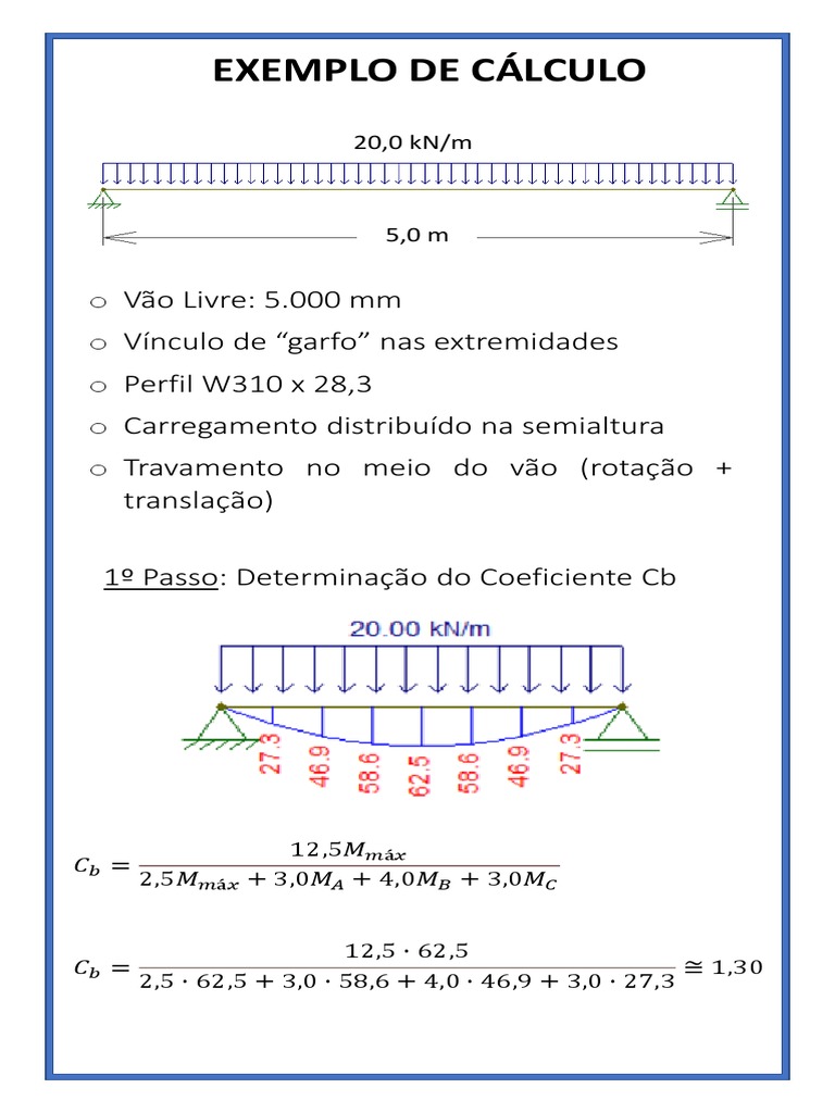 Cálculo de Flambagem Lateral em Aço | PDF