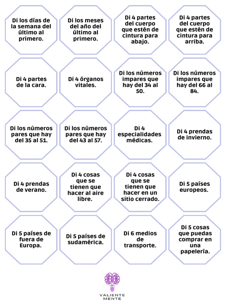 Estimulacion Del Lenguaje. Tarjetas. | PDF