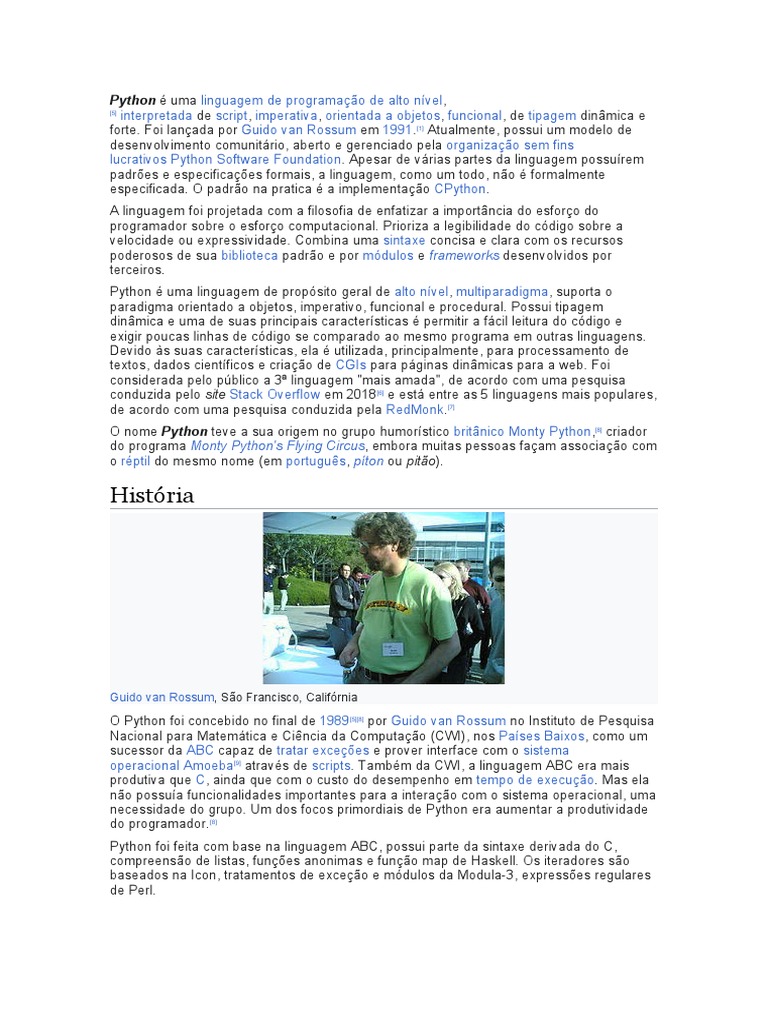 Python | PDF | Python (linguagem de programação) | Paradigmas de ... Python | PDF | Python (linguagem de programação) | Paradigmas de ...
