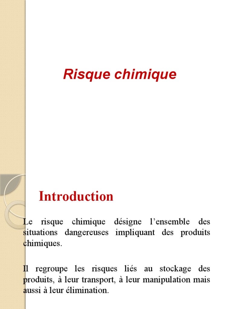 Cours 4 - Risque Chimique | PDF | Benzène | Hydroxyde de sodium