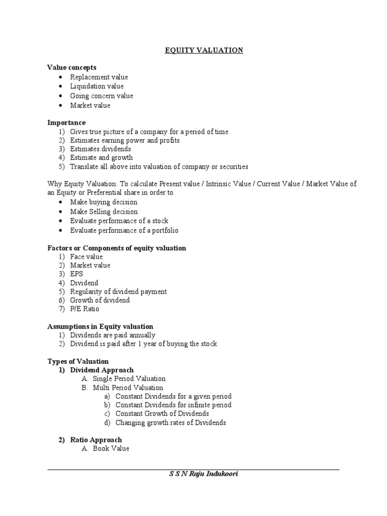 9 Valuation of Securities | PDF | Stock Valuation | Valuation (Finance)