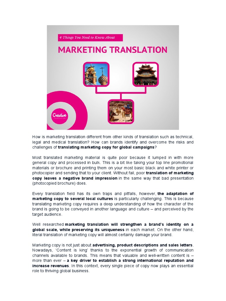 Marketing Translation | PDF | Brand | Marketing