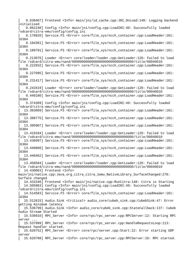 Citra Log | Download Free PDF | Cache (Computing) | Software
