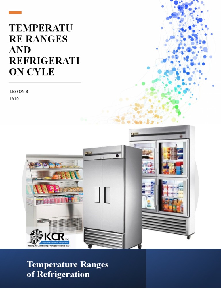 Lesson 3 Temperature Ranges and Refrigeration Cycle | PDF | Building ...