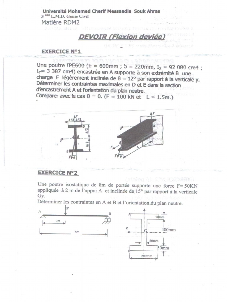 Devoir Flexion Deviée | PDF
