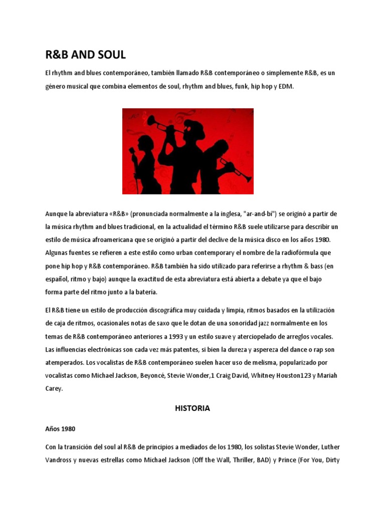 R&B and Soul | PDF | R&B contemporáneo | Ritmo y blues