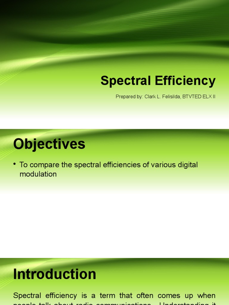 Spectral Efficiency Pdf Modulation Electronics
